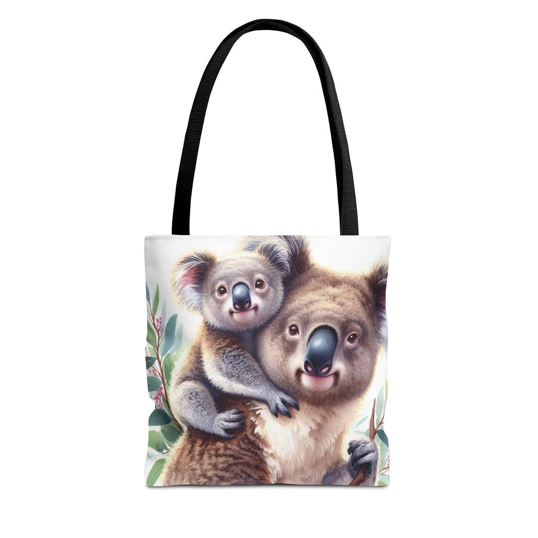 Koala Tote Bag, Mom and Baby Koala Design, Mother's Day Gift, Reusable ...
