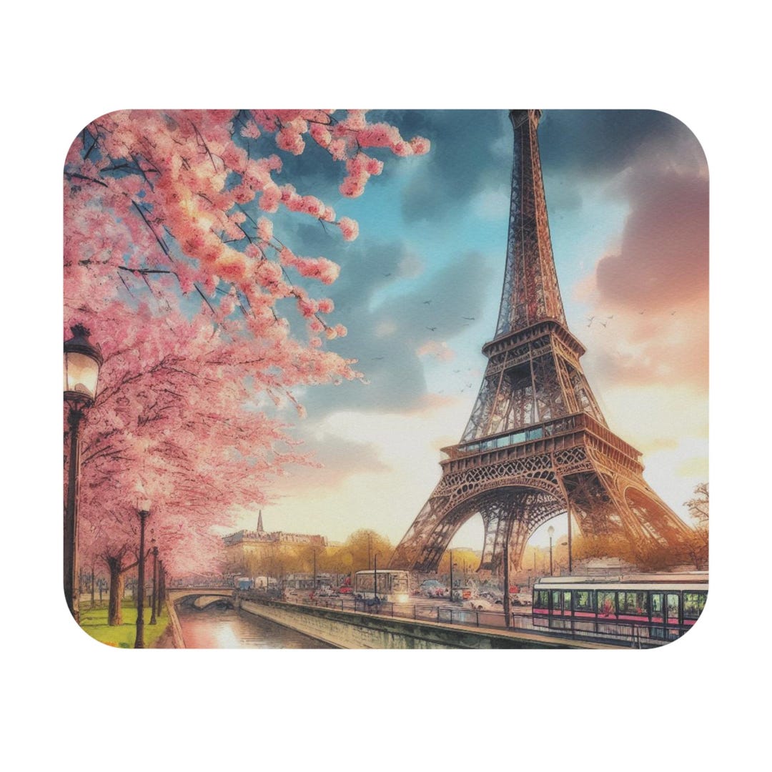 Eiffel Tower Paris France Mouse Pad, Rectangle Office Desk Decor ...
