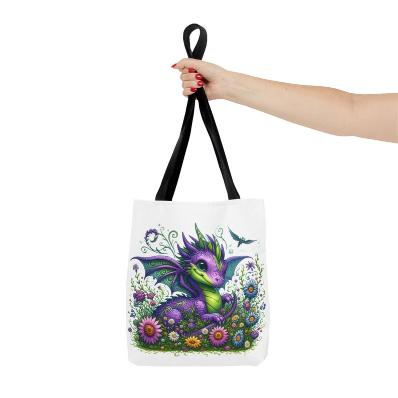 Flower Dragon Tote Bag AOP - Etsy