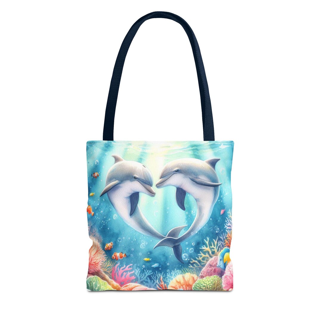 A Dolphin Pair Tote Bag - Beach Essentials, Eco-friendly Shopping ...