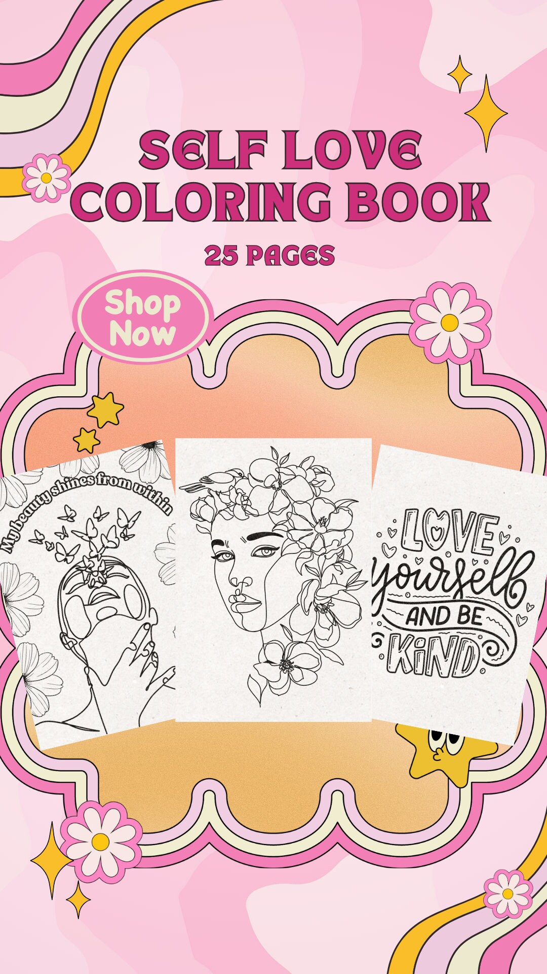 Self Love, Self Confidence, Mental Health, Self- Care, Coloring Pages ...