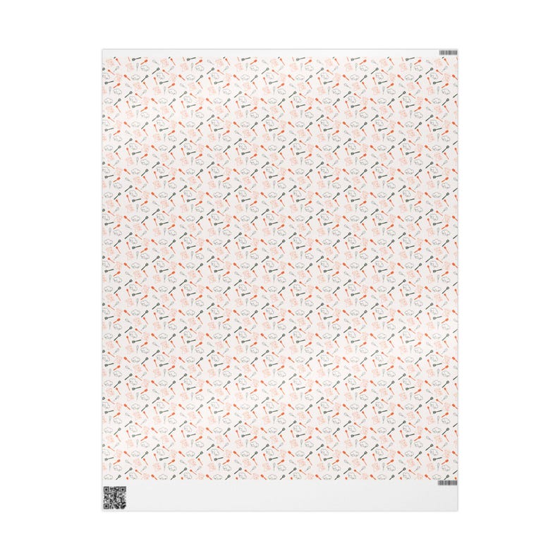 Kitchen Utensils Gift Wrap, Cook's Present Wrap, Chef's Wrapping Paper ...