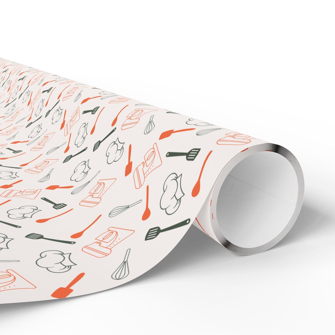 Kitchen Utensils Gift Wrap, Cook's Present Wrap, Chef's Wrapping Paper ...