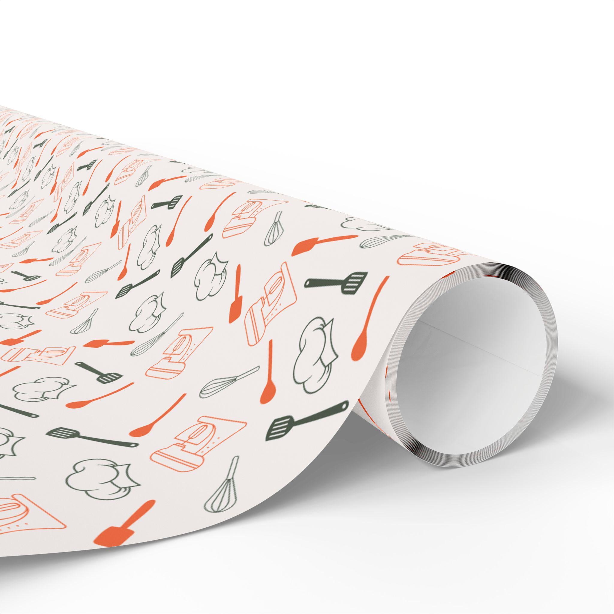 Kitchen Utensils Gift Wrap, Cook's Present Wrap, Chef's Wrapping Paper ...