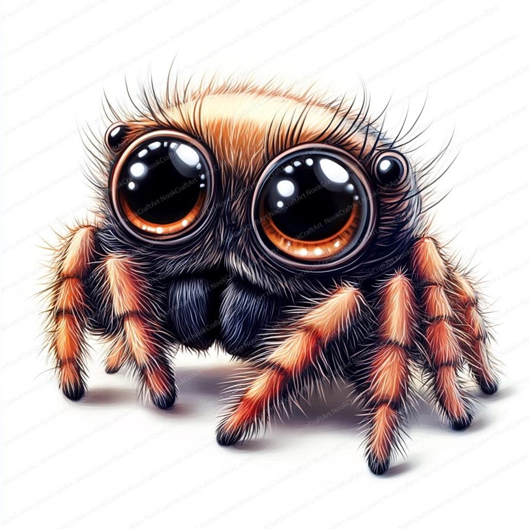 16 Cute Spider Clipart | Adorable Spider | Printable Watercolor Clipart ...