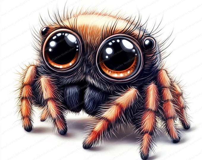 Cute Spider Clipart Bundle – Adorable Nursery Art (digital Download ...