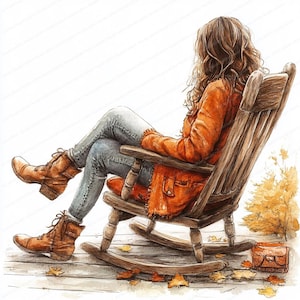 14 Clipart of Woman in Rocking Chair | Restful Place | Printable ...