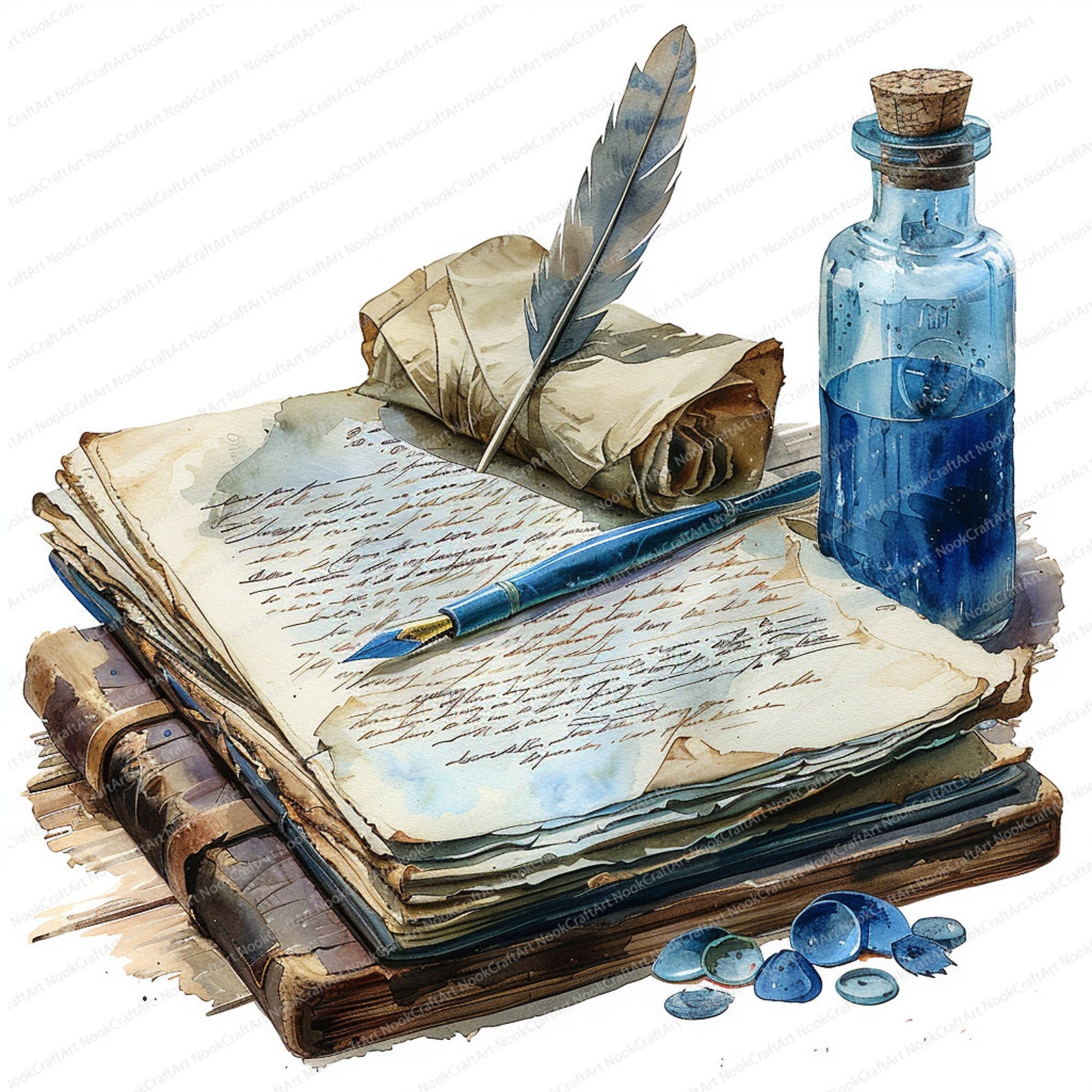 14 Antique Paper Clipart | Old Vintage Paper | Printable Watercolor ...