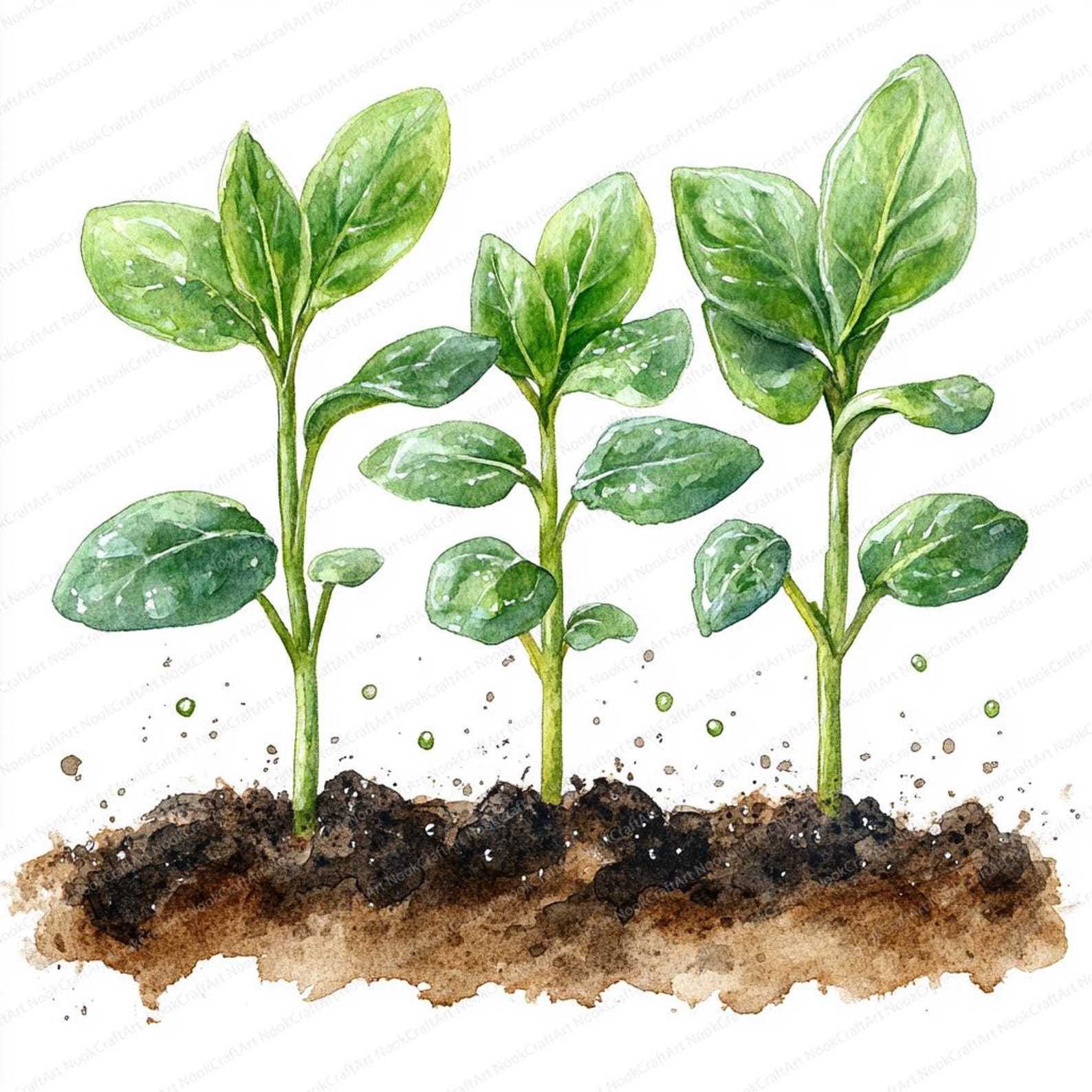 20 Green Shoots Clipart | Nature's Renewal Digital Art | Printable ...