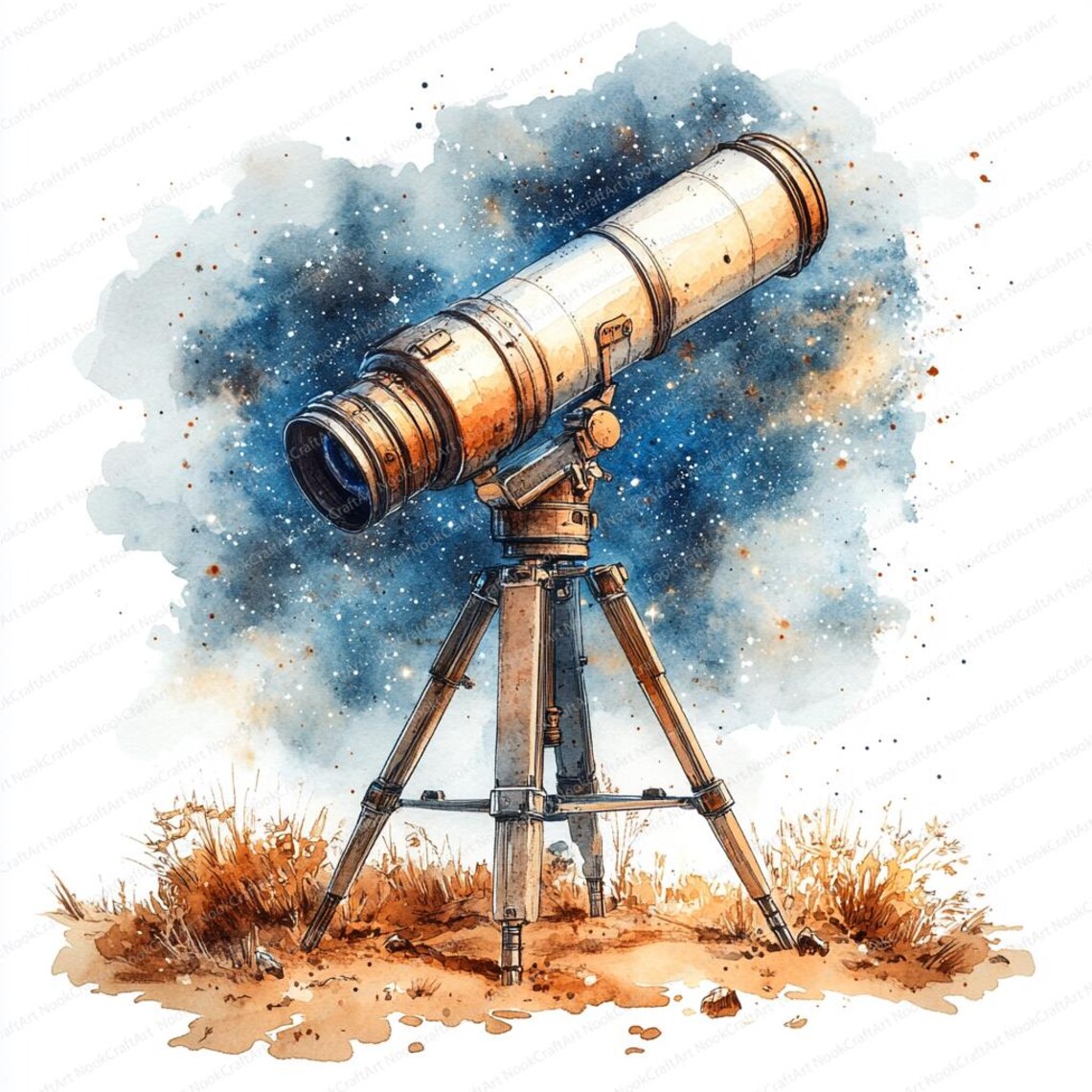21 Telescope Clipart Set | Astronomy Graphics Collection | Printable ...