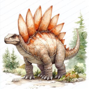 18 Stegosaurus Defense Clipart | Dinosaur Protecting Design | Printable ...