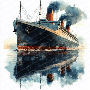 18 Titanic Ship Clipart | Historical Nautical Illustrations | Printable ...