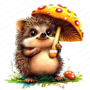 16 Cute Fall Hedgehog Clipart | Autumn Hedgehog Clipart | Printable ...