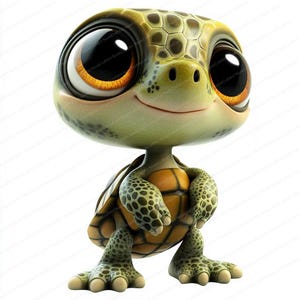 20 Quirky Turtle Adorable Cute Sassy Clipart | Printable Watercolor ...