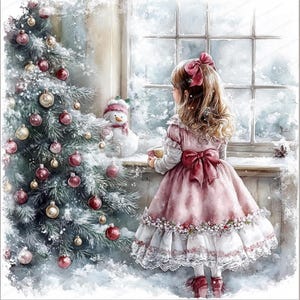 18 Victorian Christmas Tree Clipart | Vintage Christmas Room ...