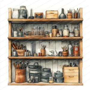 18 Organized Tools Clipart | Neatly Arranged Workshop Illustrations ...