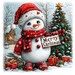 16 Marry Christmas Snowman Bundle Clipart | Printable Watercolor ...