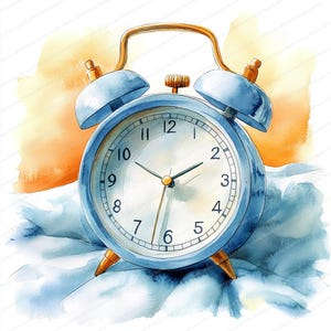 15 Alarm Clock Clipart | Bedroom Nightstand Illustration | Printable ...