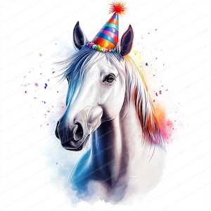 16 Horse Birthday Clipart | Birthday Horse Clipart Bundle | Printable ...