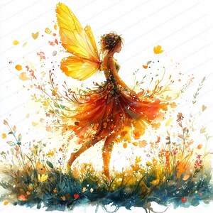 17 Spring Fairy Flower Dress Clipart | Enchanting Floral Attire Design ...