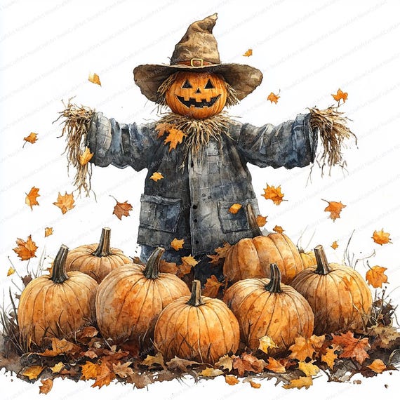 Pumpkin Scarecrow Clipart Clipground