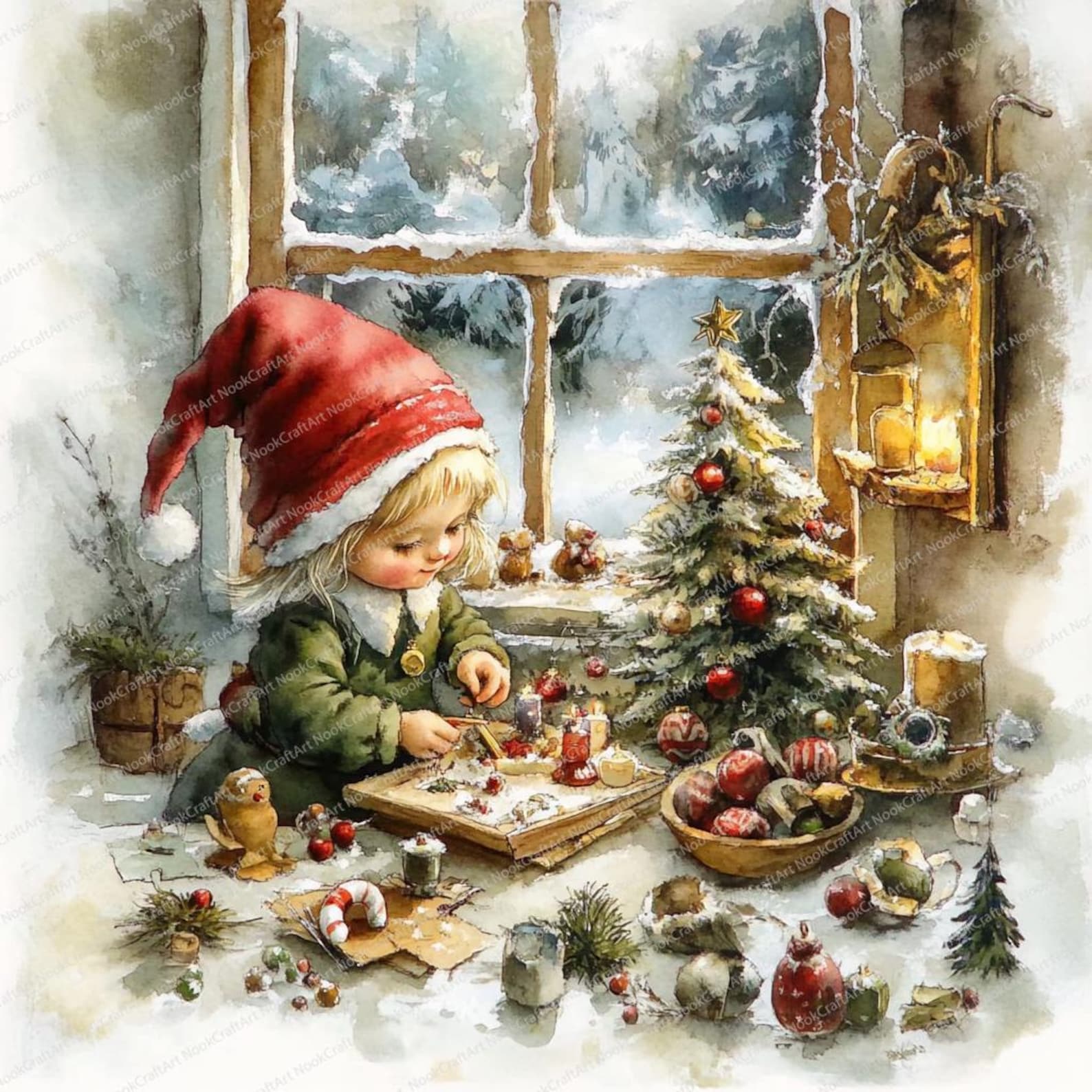 16 Watercolor Christmas Night Clipart | Holiday Clipart | Winter ...