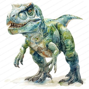 11 T Rex Clipart | Dinosaur Clipart | Printable Watercolor Clipart ...