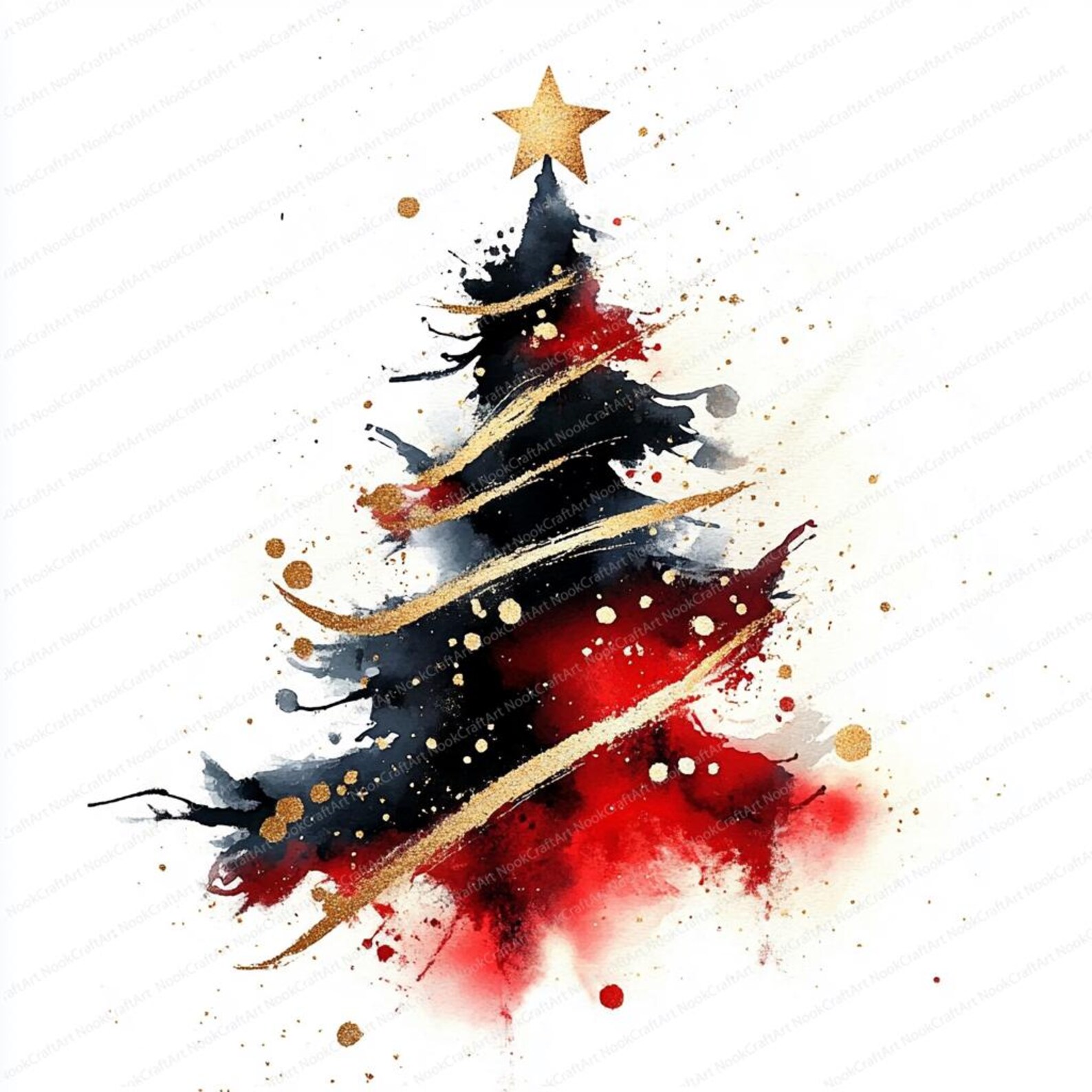 15 Modern Abstract Christmas Tree Clipart | Unique Holiday Tree Designs ...