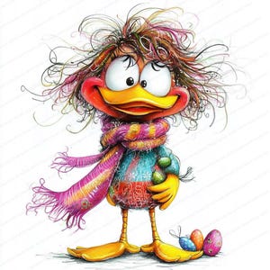 Frazzled Duck Clipart | 14 High Res Watercolor Jpgs | Printable ...