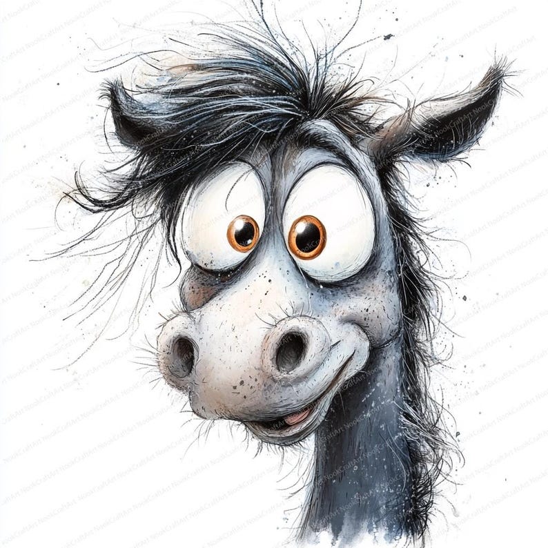 20 Clipart cartoon paard met gek haar | Leuke dierenfiguurkunst ...