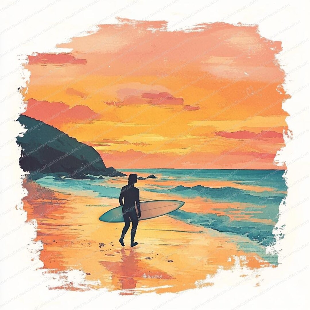 18 Beach Ocean Surfer Surf Board Clipart | Summer Surfing Vibes ...