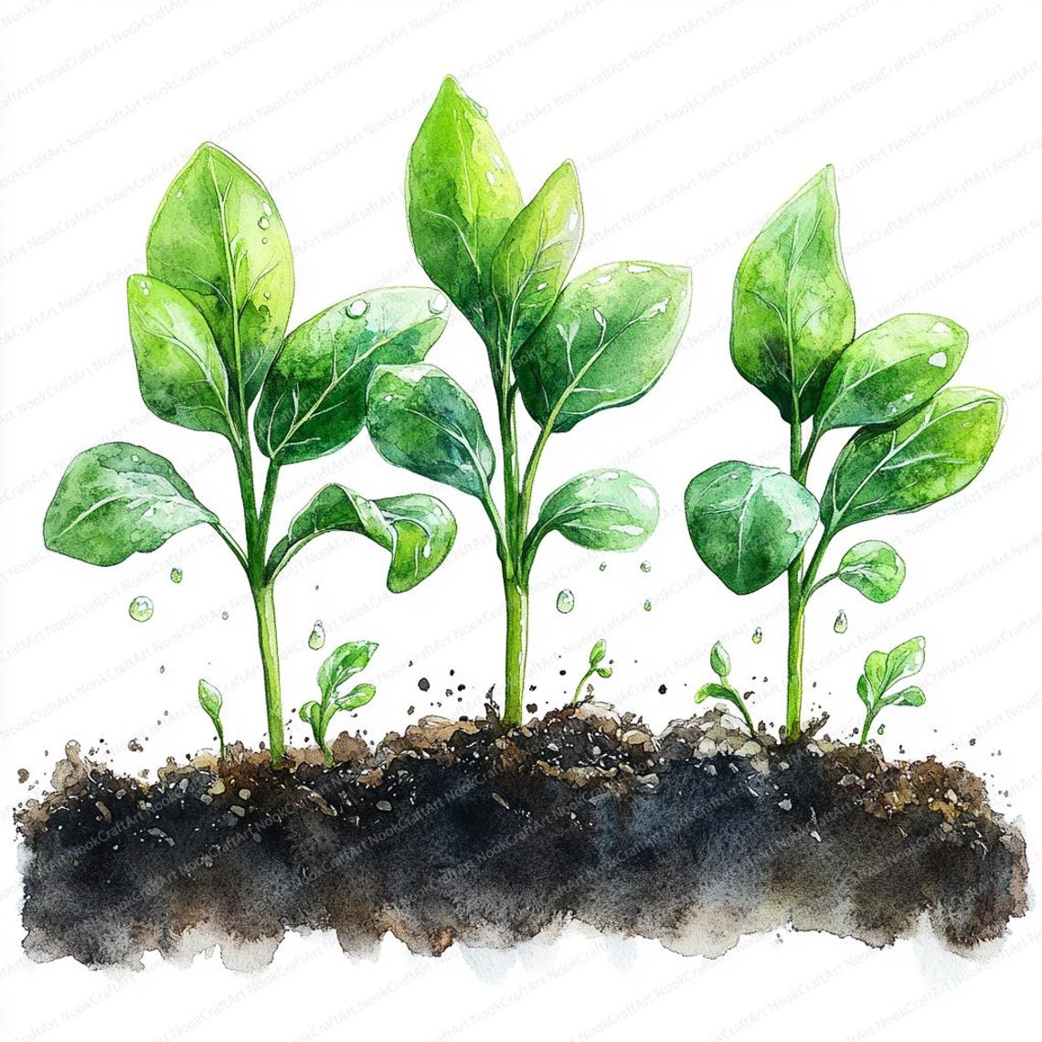 20 Green Shoots Clipart | Nature's Renewal Digital Art | Printable ...