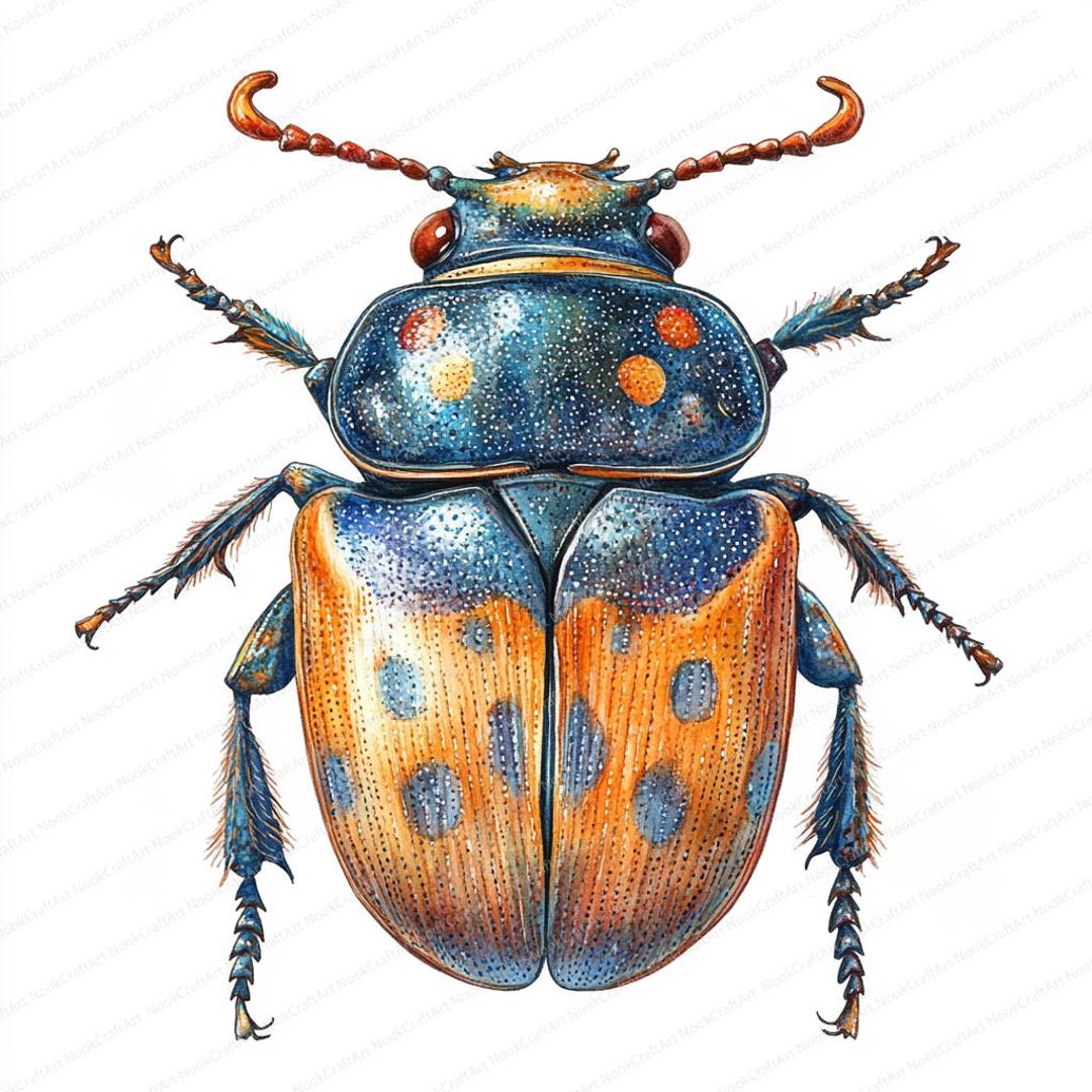 18 Colorful Scarab Clipart | Ornamental Egyptian Beetle Design ...