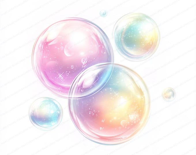 Bubbles Watercolor Clipart, Instant Download - Etsy Canada
