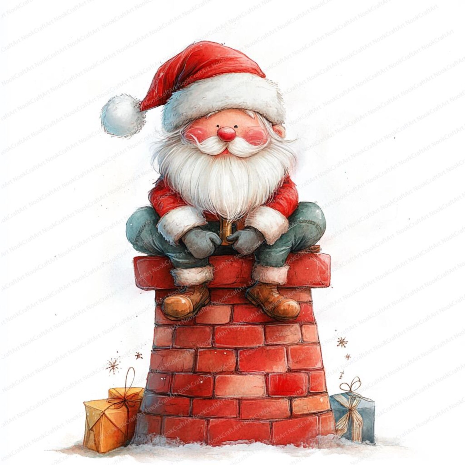 16 Quirky Chimney Clipart | Whimsical Holiday Chimneys | Printable ...