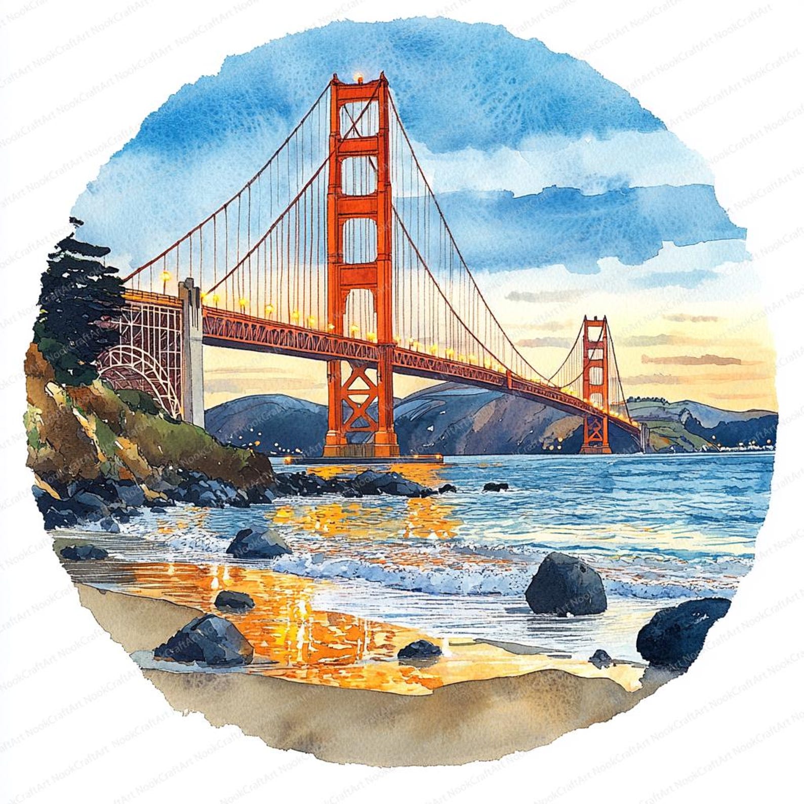 21 Golden Gate Bridge Clipart | Iconic San Francisco Graphics ...
