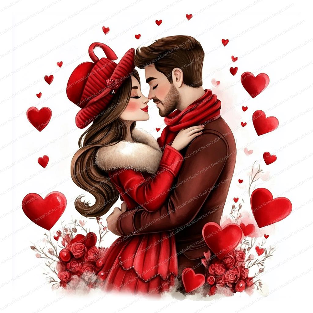 15 Valentine's Day Couple Clipart | Cute Romantic Art | High Quality ...
