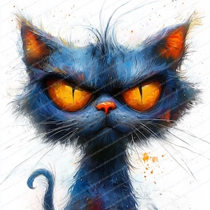 15 Cartoon Evil Cat Clipart | Whimsical Feline Art Collection ...