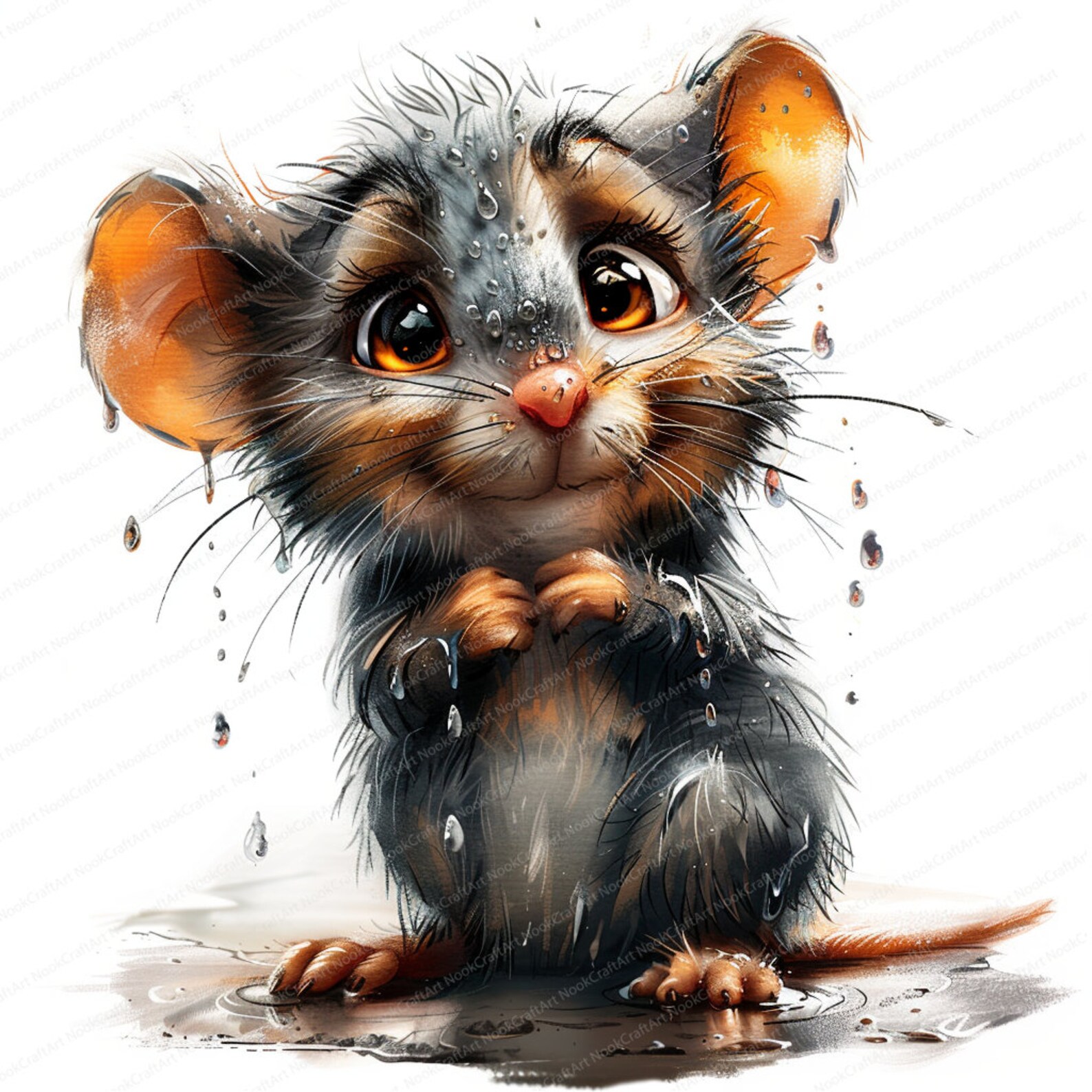 14 Whimsical Rat Illustrations Bundle | Funny Rat Clipart | High ...