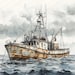 20 Fishing Trawlers Clipart | Colorful Fishing Boats Illustrations ...