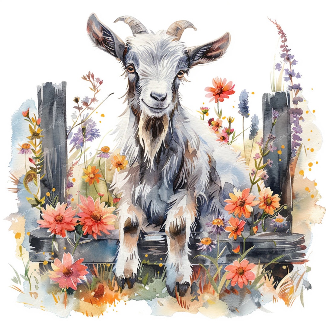 14 High-resolution Goat Clipart | Funny Goats Design Bundle Digital ...