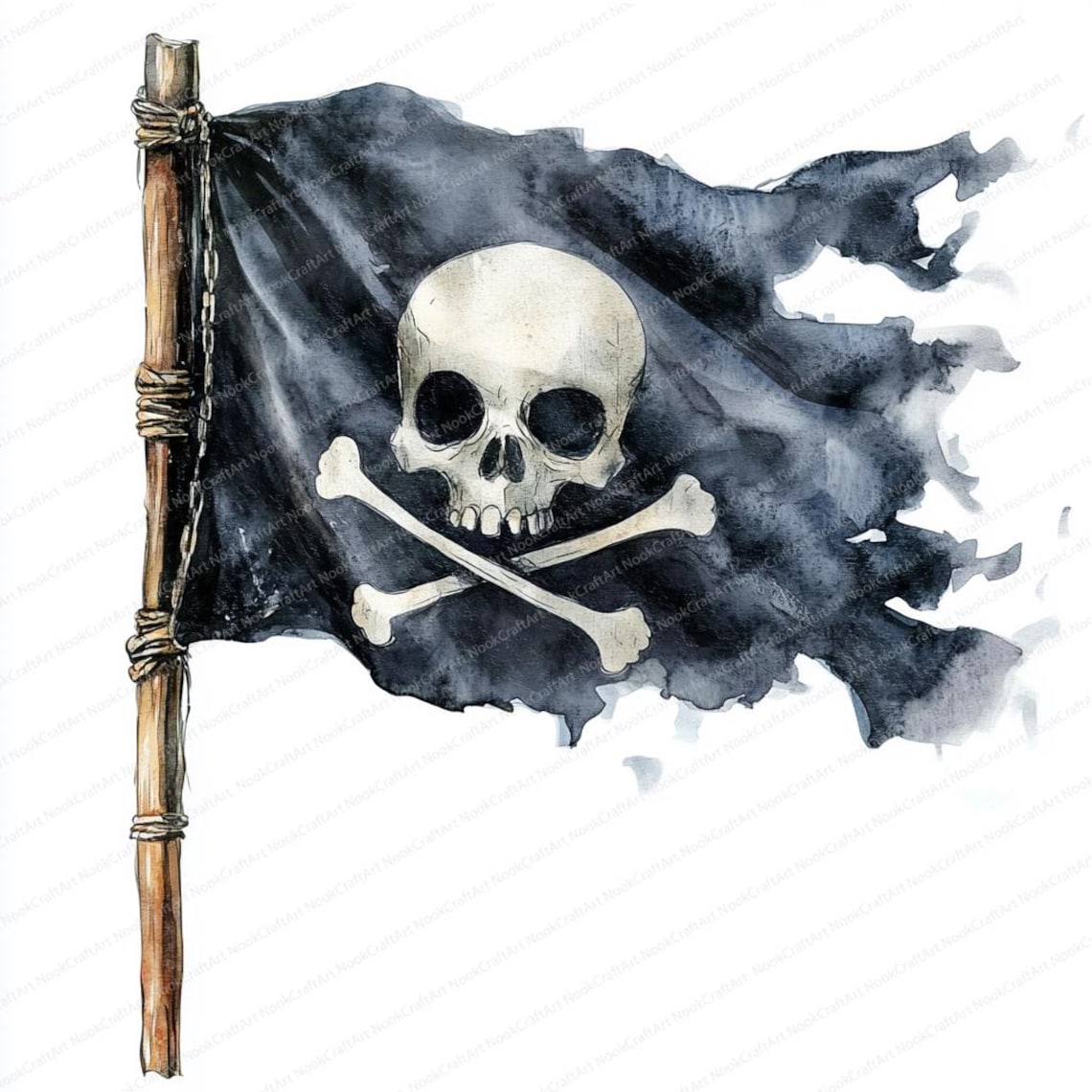 17 Pirate Flag Clipart | Pirate Jolly Roger Flag Print | Printable ...