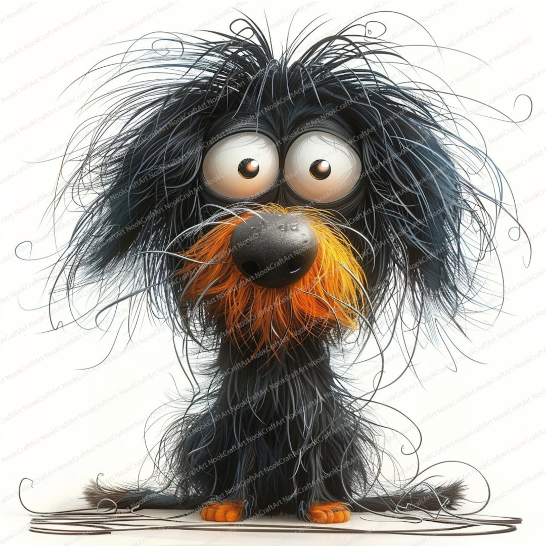 Frazzled Dog Clip Art 12 High Res Watercolor | Printable Watercolor ...