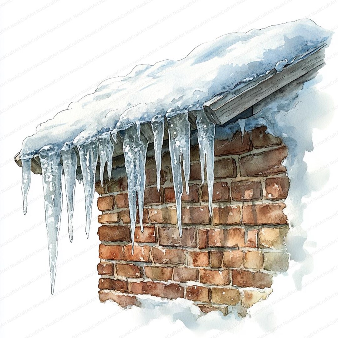 23 Icicles Roof Edge Clipart | Winter Roof Decorations Illustrations ...