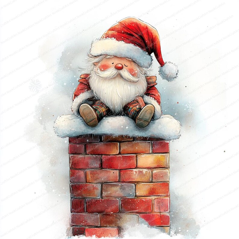 16 Quirky Chimney Clipart | Whimsical Holiday Chimneys | Printable ...
