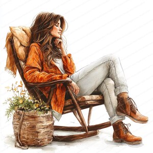 14 Clipart of Woman in Rocking Chair | Restful Place | Printable ...
