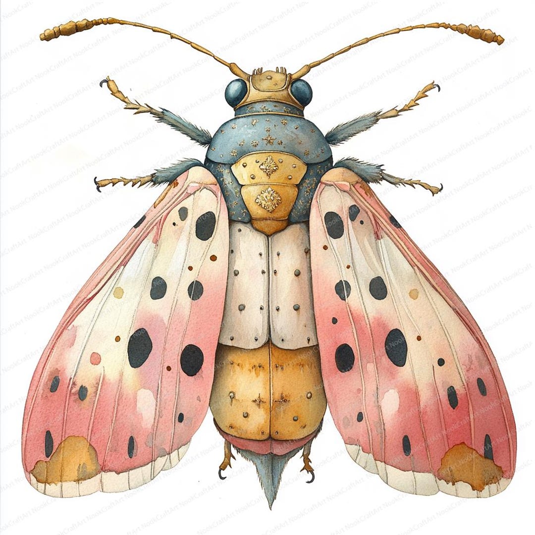 Floral Insect Clipart Bundle | 20 High-quality Jpgs | Perfect for Craft ...