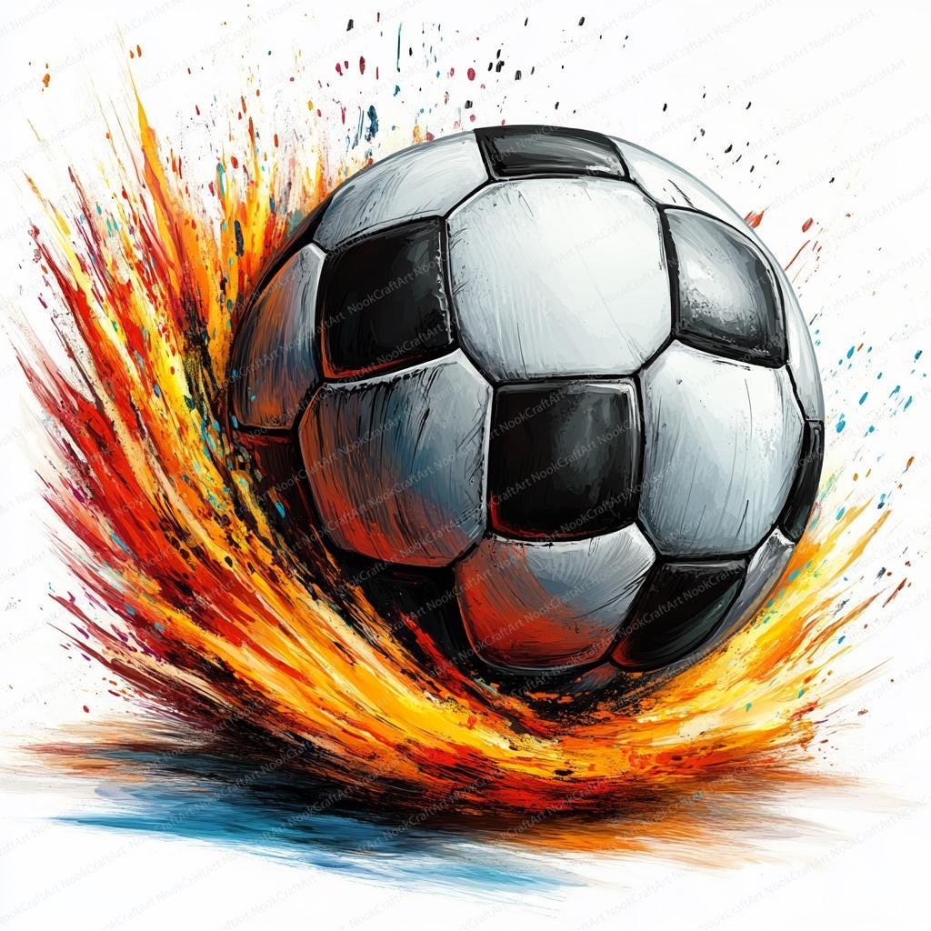 14 Soccer Ball Clipart | Football Clipart Bundle | Printable Watercolor ...