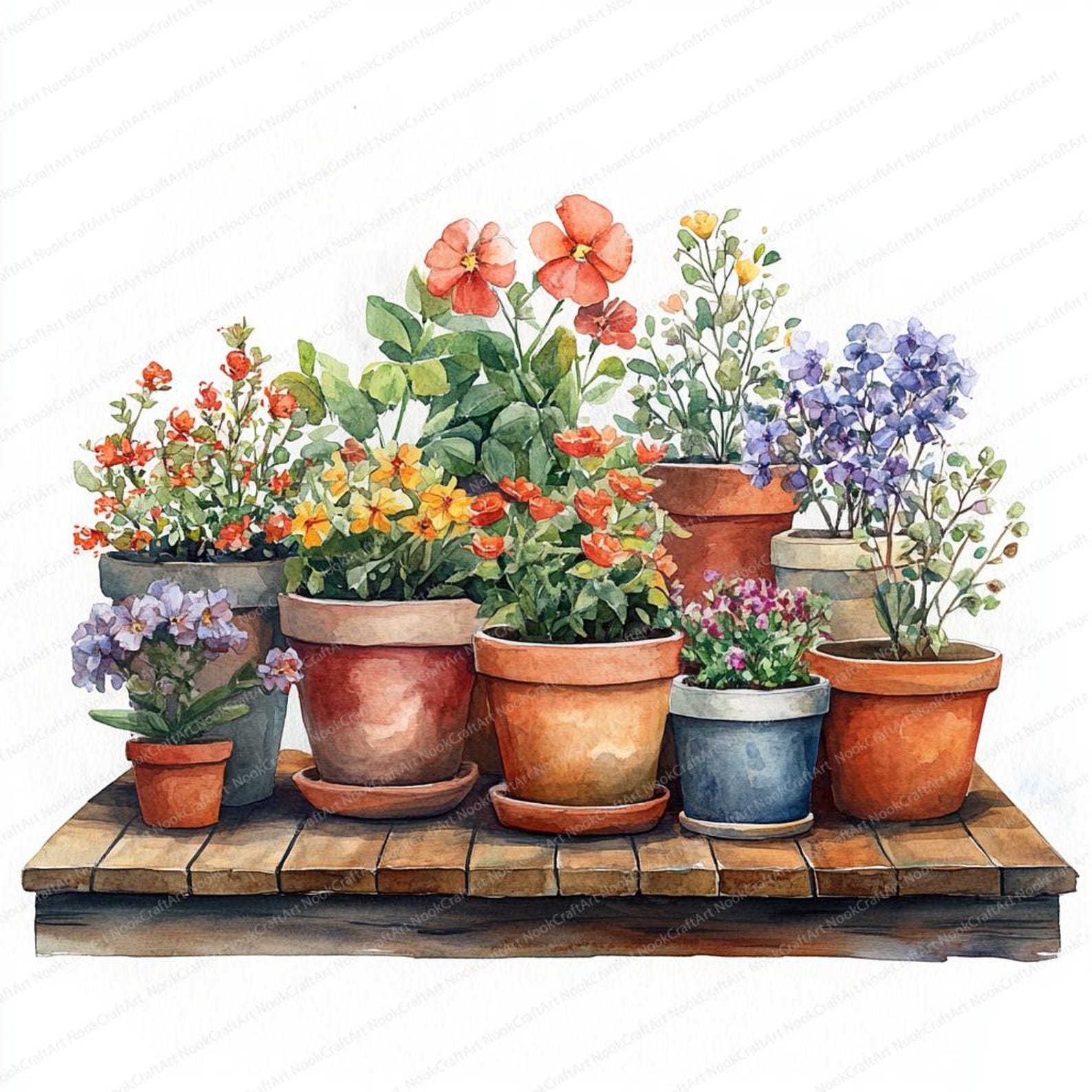 20 Flower Pot Clipart Collection | Artistic Plant Container ...