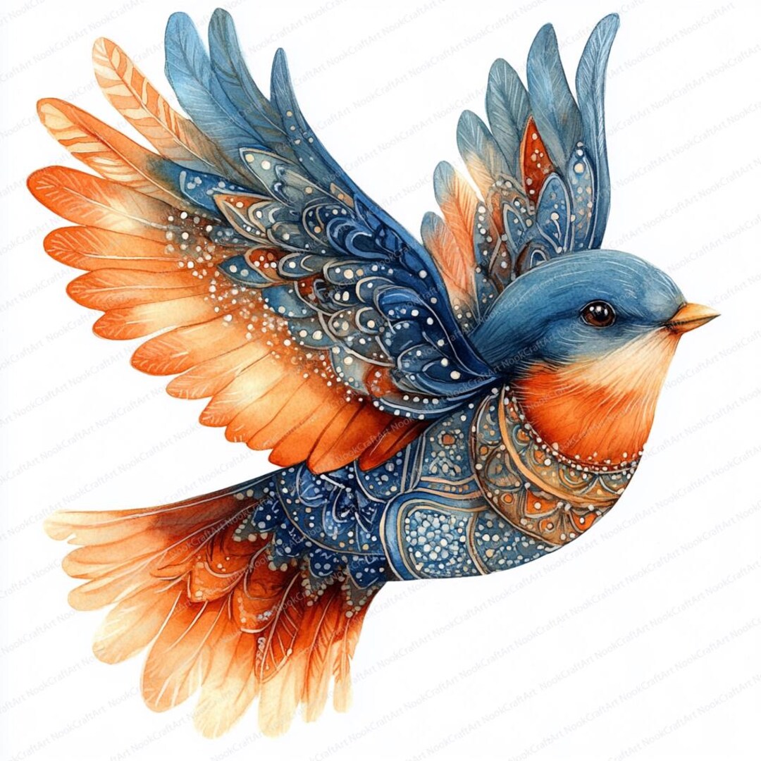 20 Mandala Winged Bird Clipart | Intricate Ornamental Avian Design ...